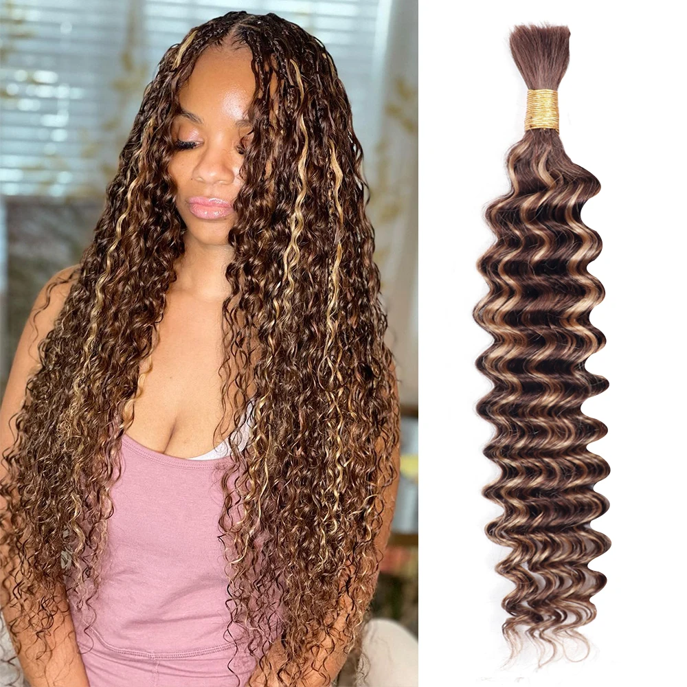 26-28-Inch-Human-Hair-Bulk-Braiding-Extensions-Highlight-P4-27-4-No ...