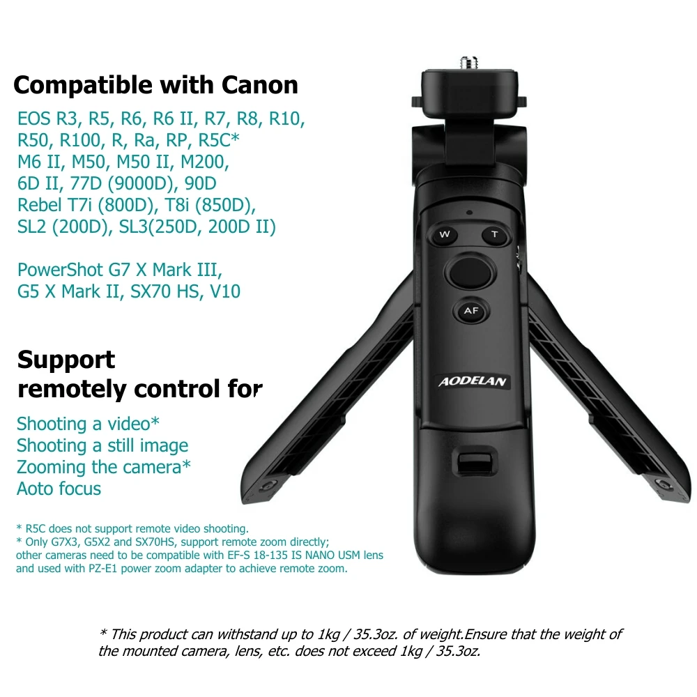 Wireless-Grip-Tripod-Remote-Control-for-Canon-EOS-R8-R5-77D-250D-200D ...