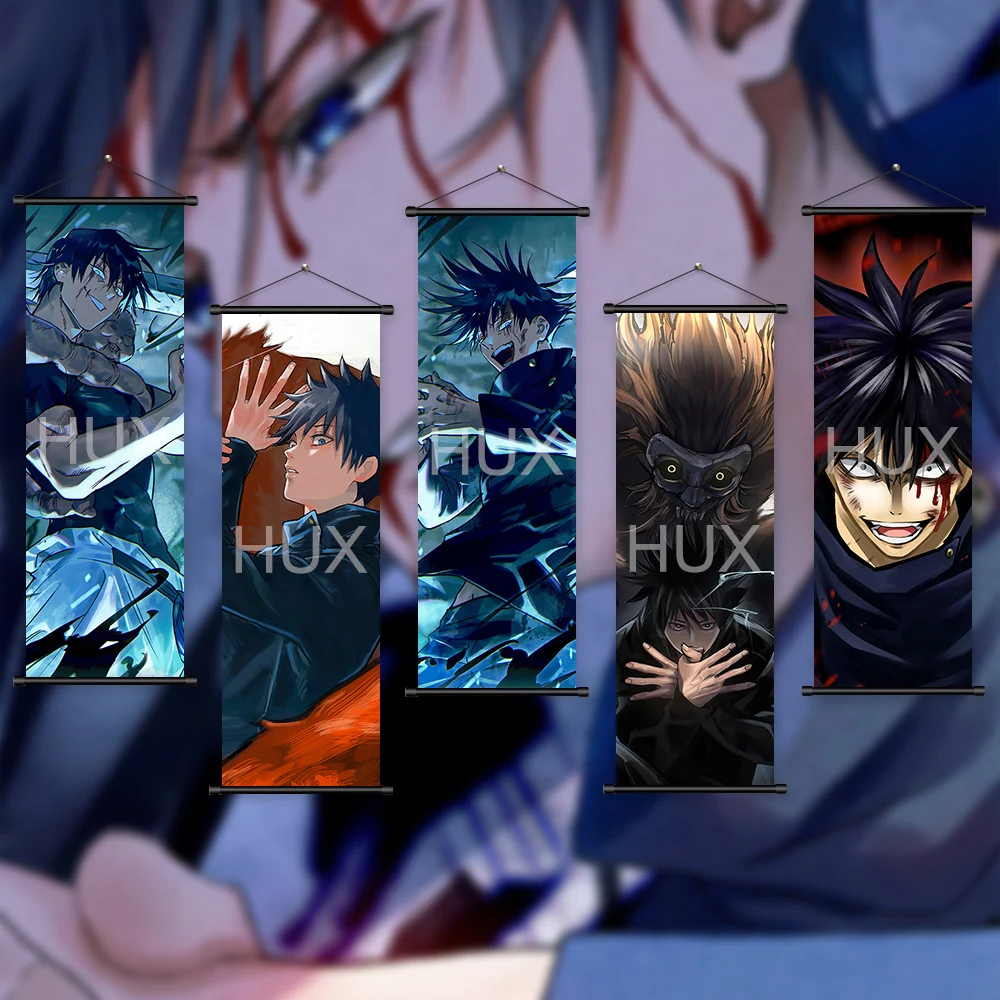 Hot Cartoon Jujutsu Kaisen Hd Fushiguro Megumi Scroll Canvas Wall ...