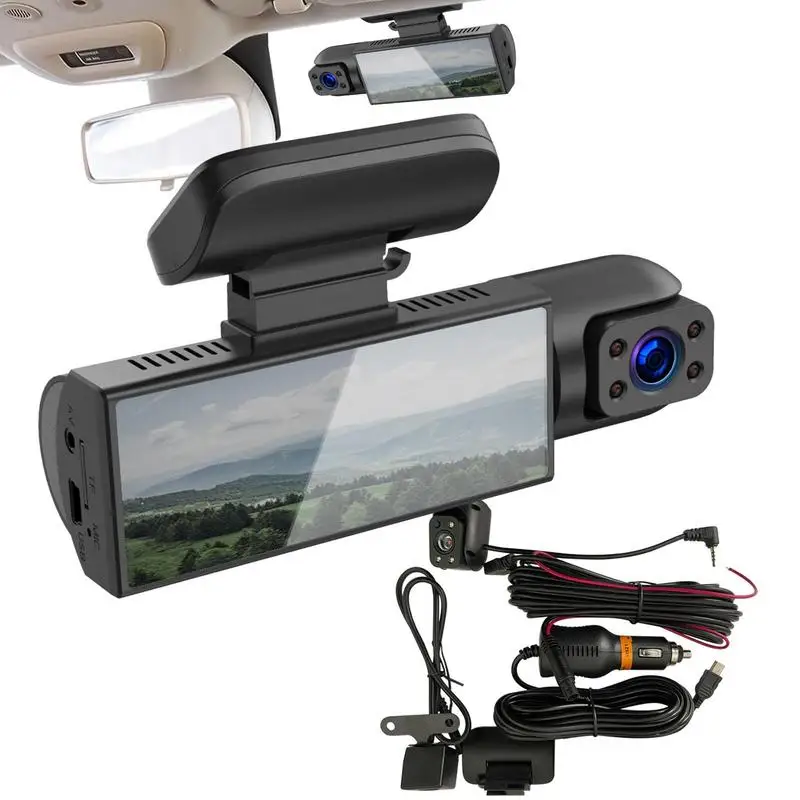 Car-WIFI-Driving-Recorder-Camera-Auto-2-Channel-Dashs-Cam-Front-Inside ...