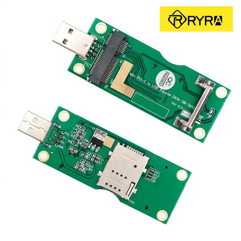RYRA 미니 PCI E USB 2.0 카드 어댑터 SIM 카드 슬롯 화웨이 WWAN LTE 모듈 3G/4G ...