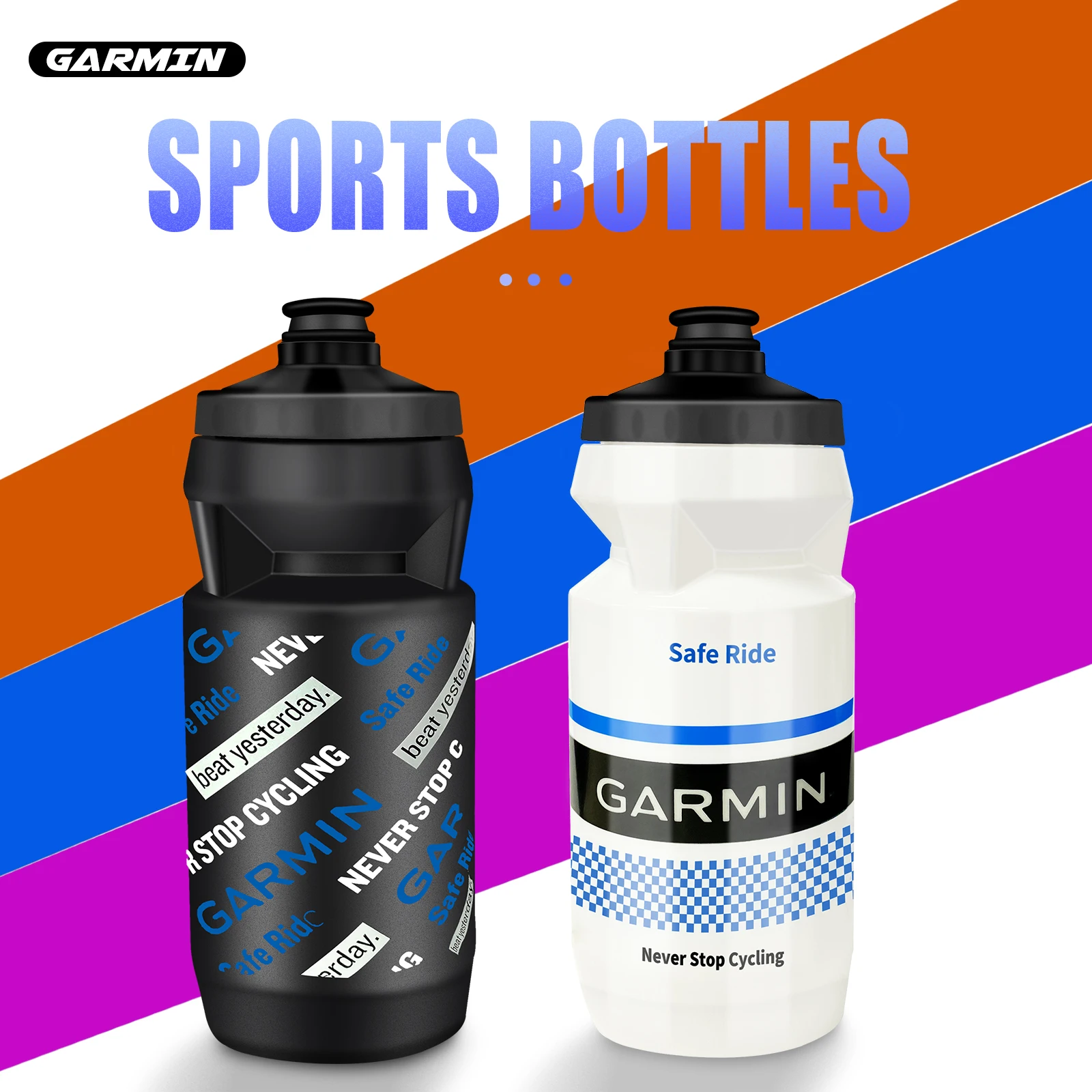 Garmin-Cycling-Water-Bottle-610ml-Leak-proof-Squeezable-Taste-free-BPA ...