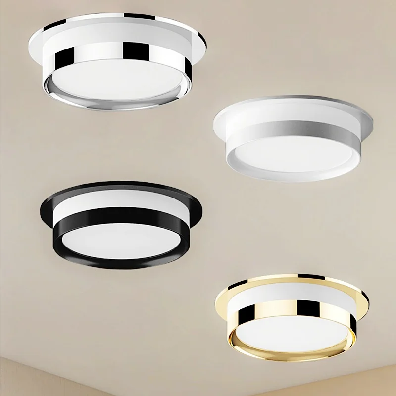 Crystal downlight led light embedded three color variable ceiling ...