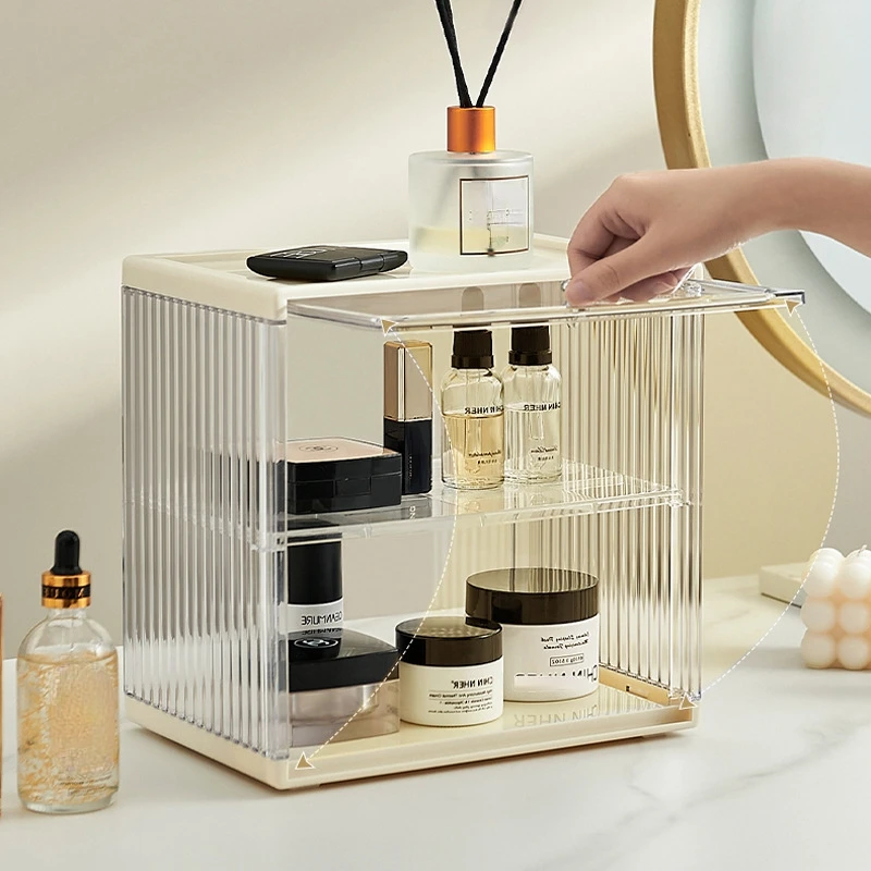 Transparent-Makeup-Organizer-Box-with-Lid-Perfume-Display-Box-Cosmetic ...