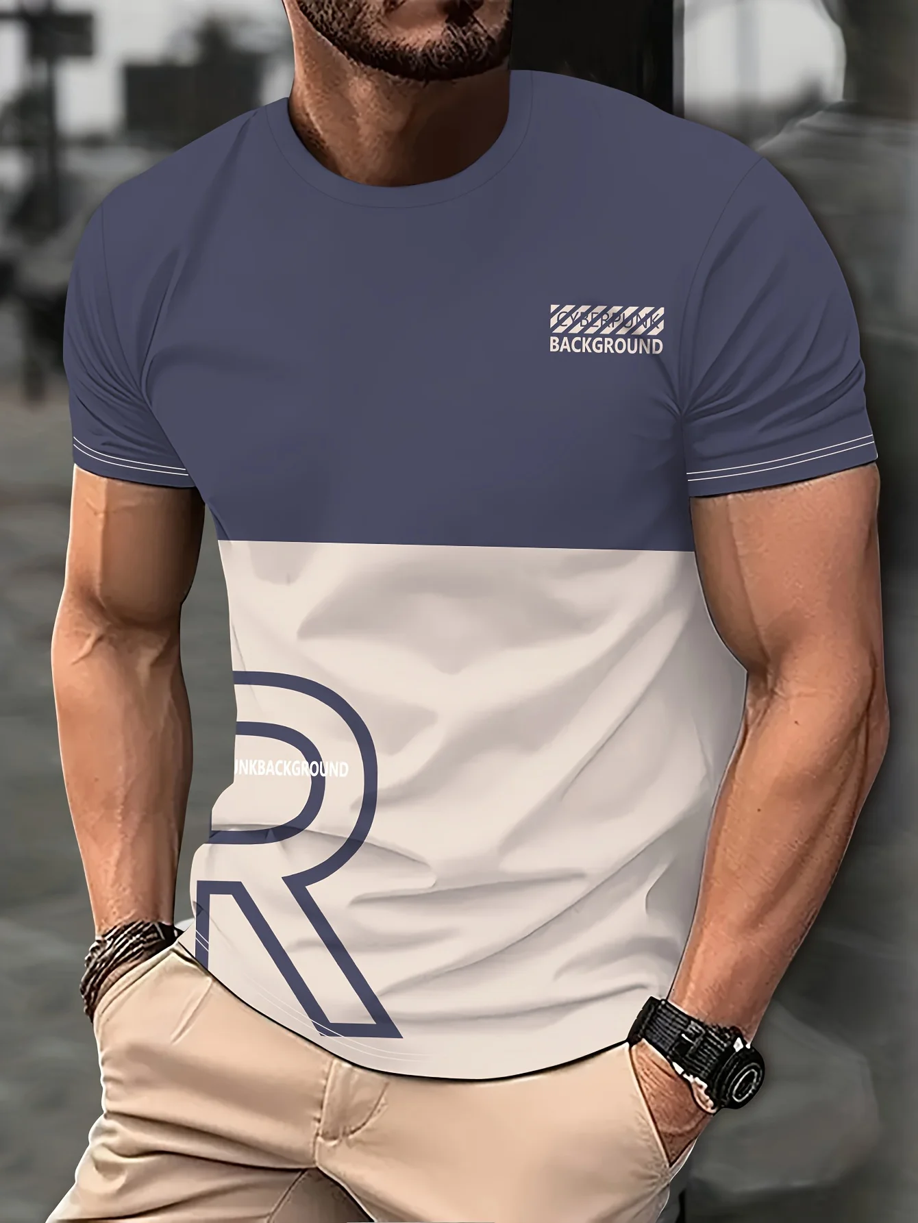 2024 New Men's Fashion Colorful Comfortable T-Shirt Pattern T-Shirt Men ...