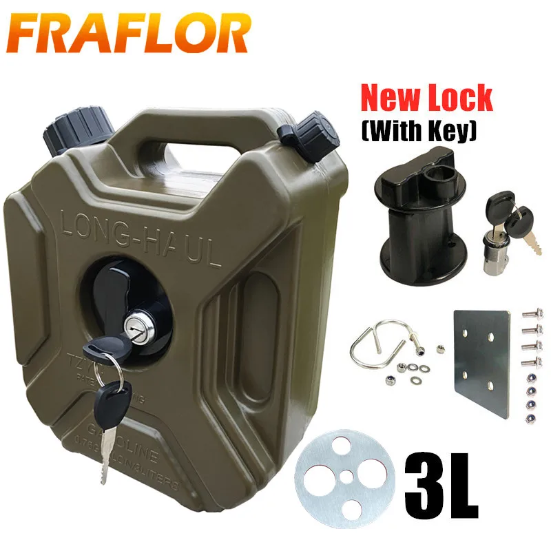 Motorcycle Fuel Tank 3 Liter Plastic Fuel Tank With Lock - Universal ...