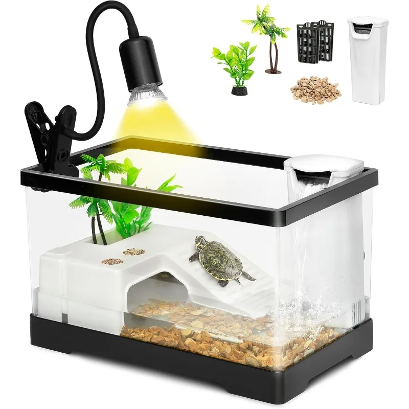 Aquarium Turtle Tank Filter Low Water Level Shallow Water Small Fish ...