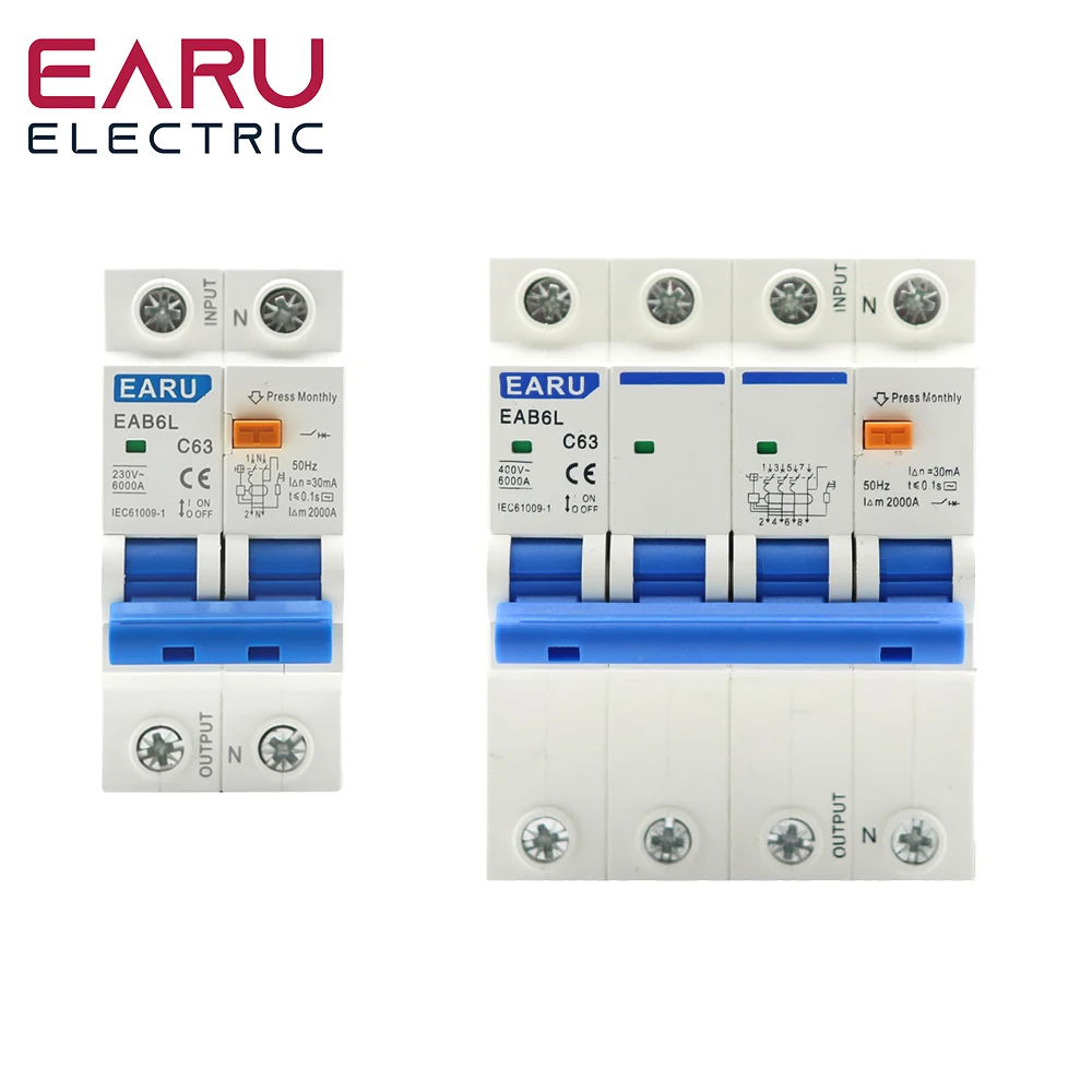 AC230V-MCB-Leakage-Protector-RCBO-Overload-Short-Circuit-Protection-2P ...