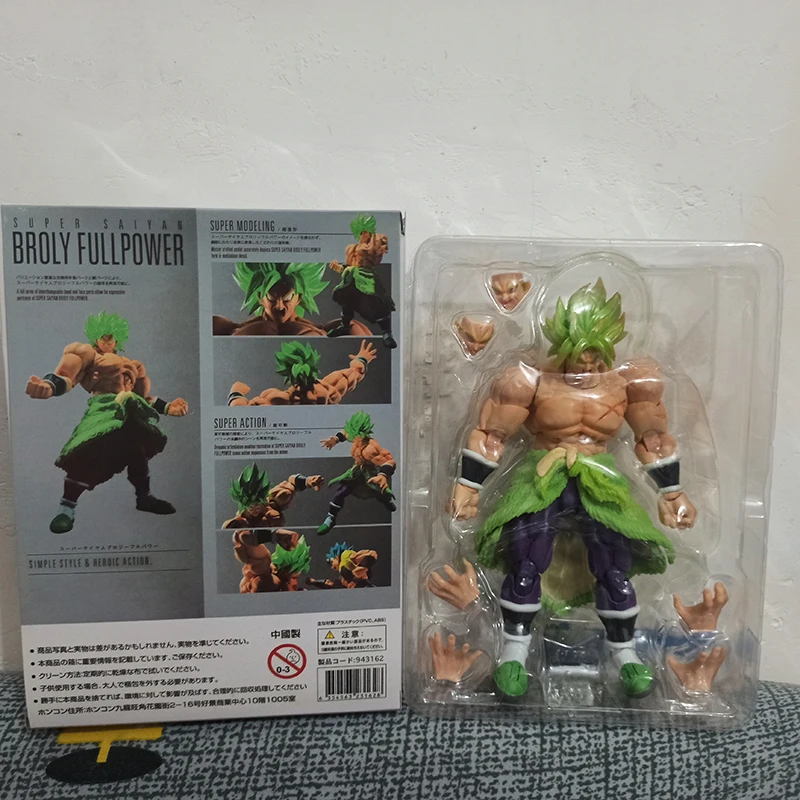 Bandai Dragon Ball Angry Broly Anime Figure SHFiguart Green Hair Two ...
