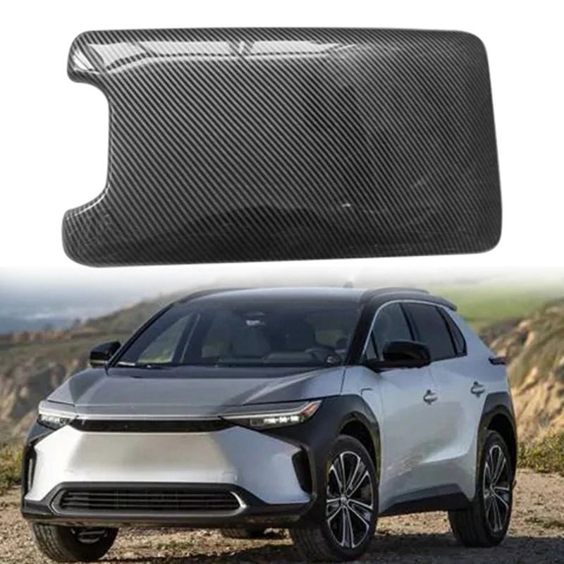 Car Carbon Fiber Center Console Armrest Box Panel Cover Trim Decoration ...