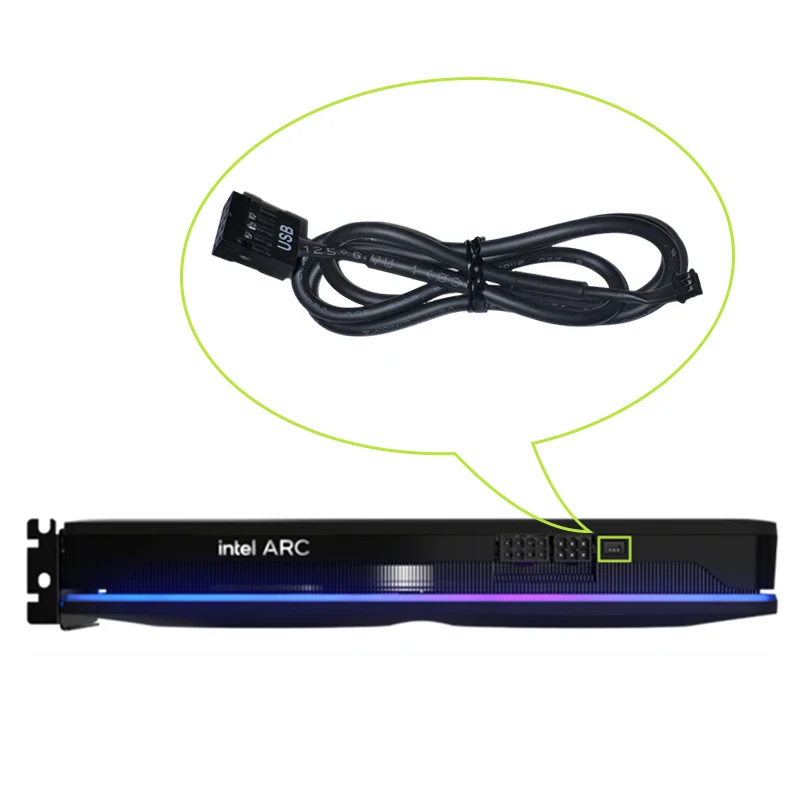 Cable de Control de 3 pines a USB RGB para Intel Arc A770 Edición ...