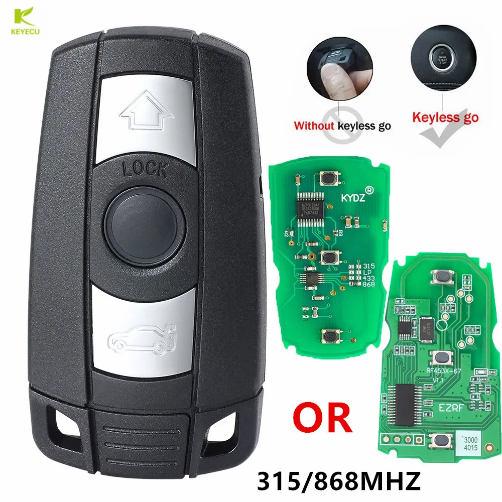 KEYECU Replacement SMART Remote KEY W/ COMFORT ACCESS for BMW CAS3+ 1 ...