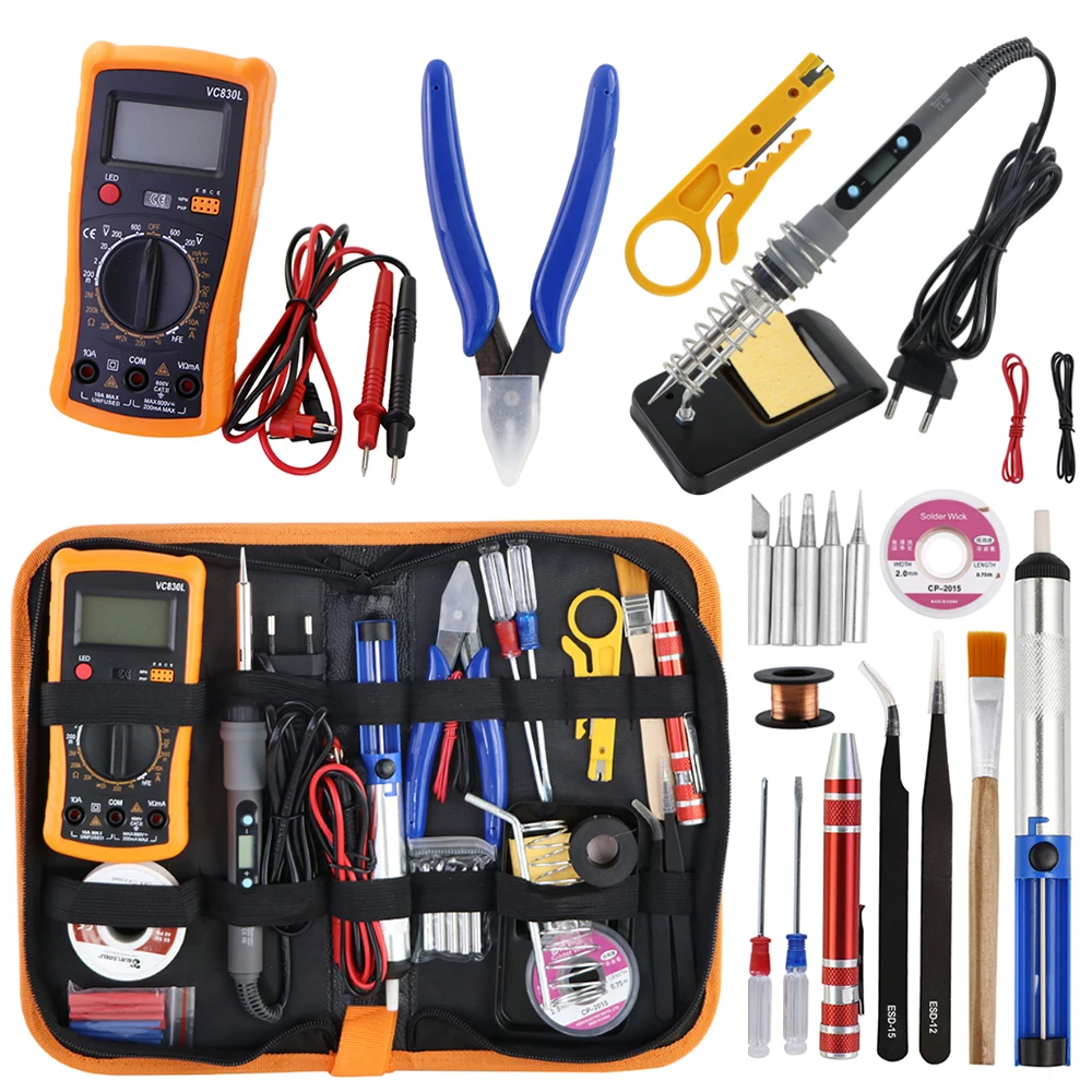 80W Digital Display Soldering Iron Set With Adjustable Temperature Tin ...