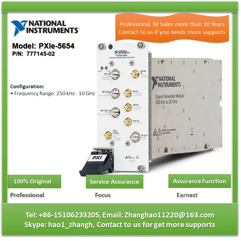 NI PXIe-5654 10 GHz RF Analog Signal Generator