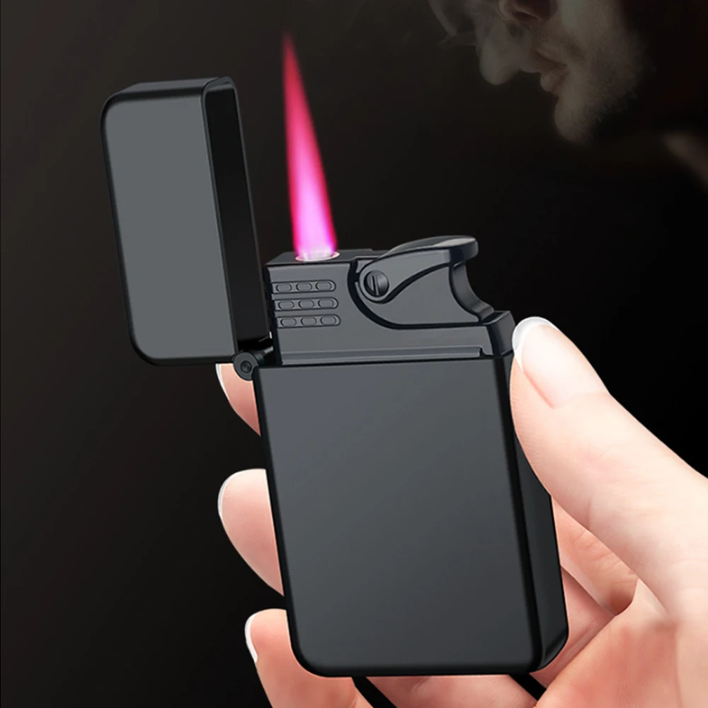 New Red Flame Turbo Jet Lighter Compact Butane Torch Metal Lighters ...