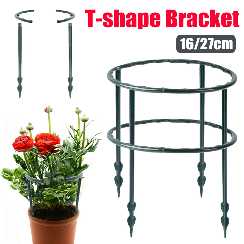 Plastic-Plant-Support-Pile-Garden-Semi-circular-Support-Frame-Ring ...