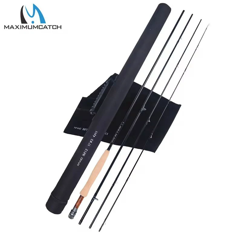 Maximumcatch-NANO-Nymph-10FT-11FT-2-3-4wt-Fly-Fishing-Rod-IM12-Graphite ...