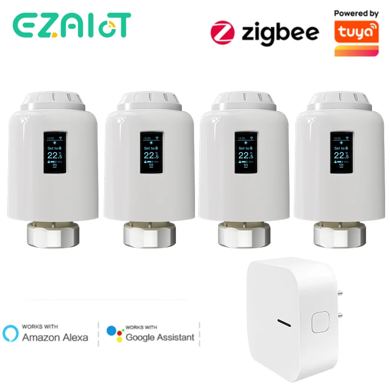 Thermostat Intelligent Trv Zigbee, Vanne De Radiateur Programmable Tuya, Contrôleur De ...