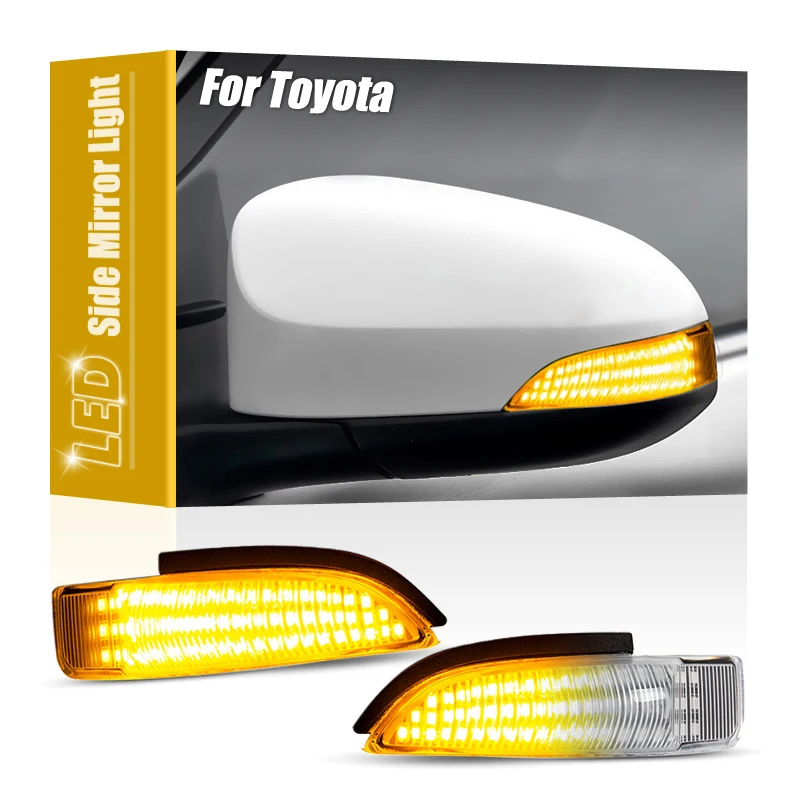 2Pcs Waterproof Clear Lens LED Side Mirror Dynamic Blinker Turn Signal ...