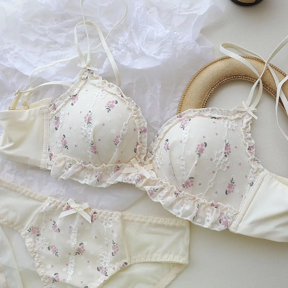 YSANSCA-Boho-Bra-e-Calcinha-Set-para-Mulheres-Lingerie-Branca-Cotidiana ...