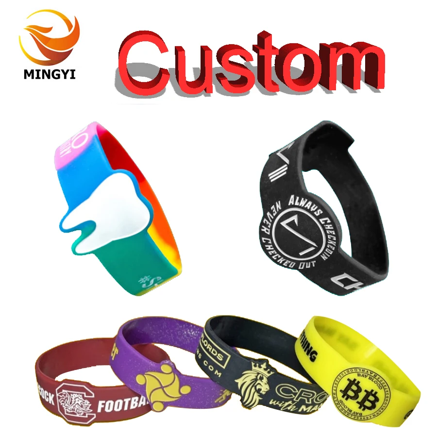 200 Pieces Customized Irregular Bracelet Silicone Custom Wristband ...