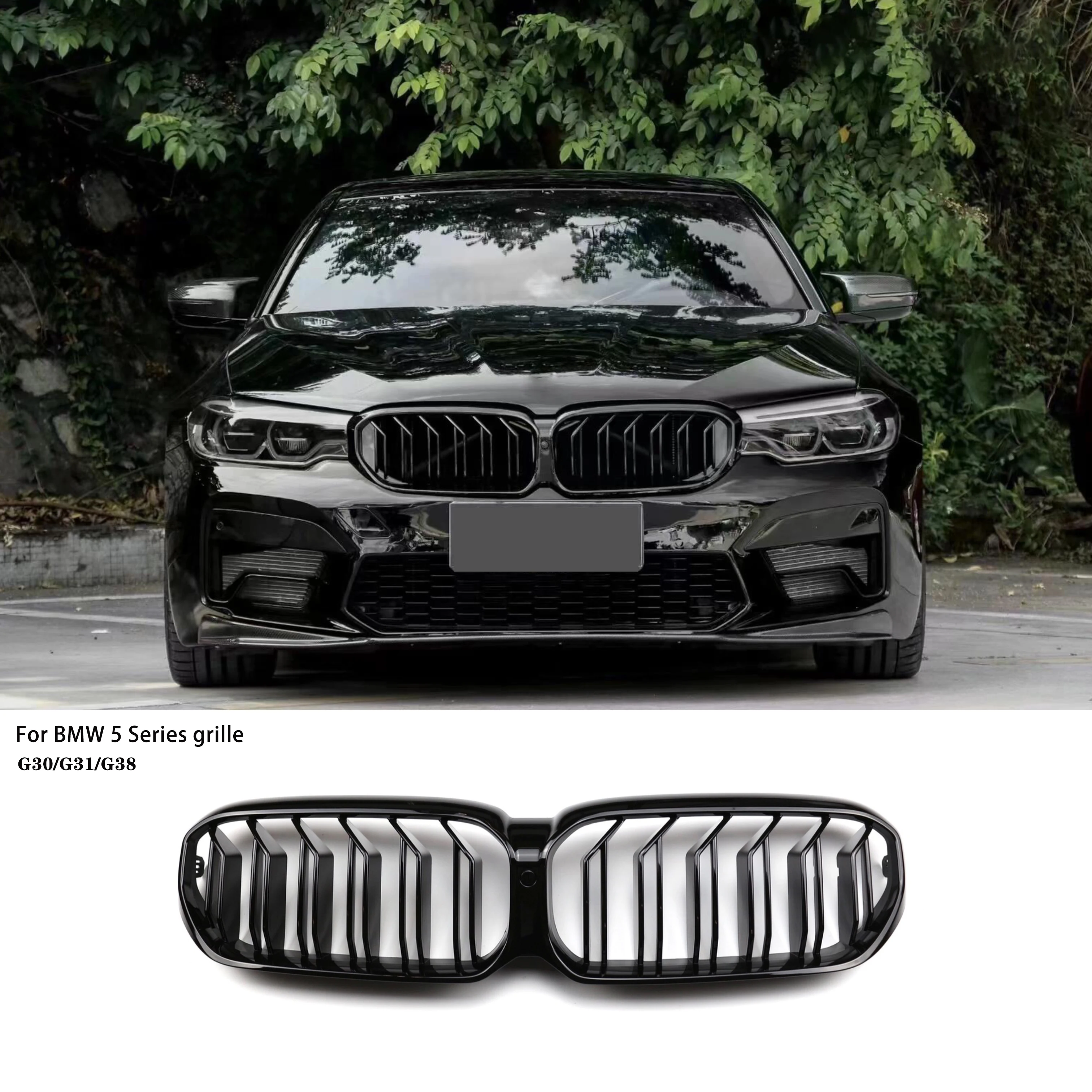 For BMW 5 Series G30 G31 G38 LCI 2021 2022 2023 M5 Front Bumper Grill ...
