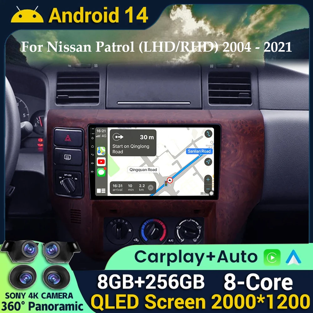 Android-14-DSP-Car-Video-Carplay-Auto-For-Nissan-Patrol-V-5-Y61-2004 ...