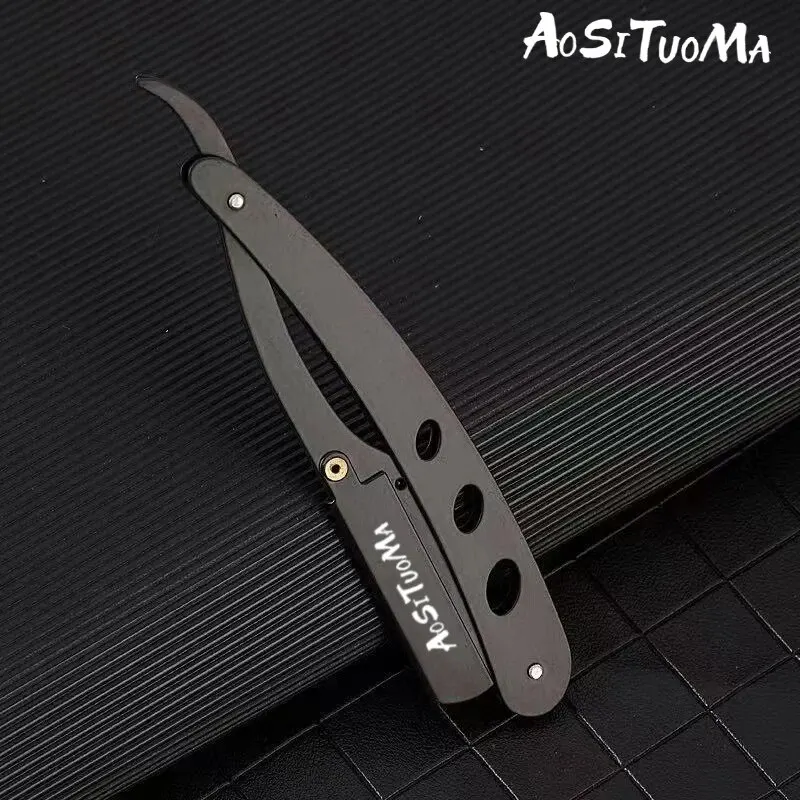 Old-Fashioned-Manual-Shaver-Stainless-Steel-Non-Slip-Folding-Vintage ...