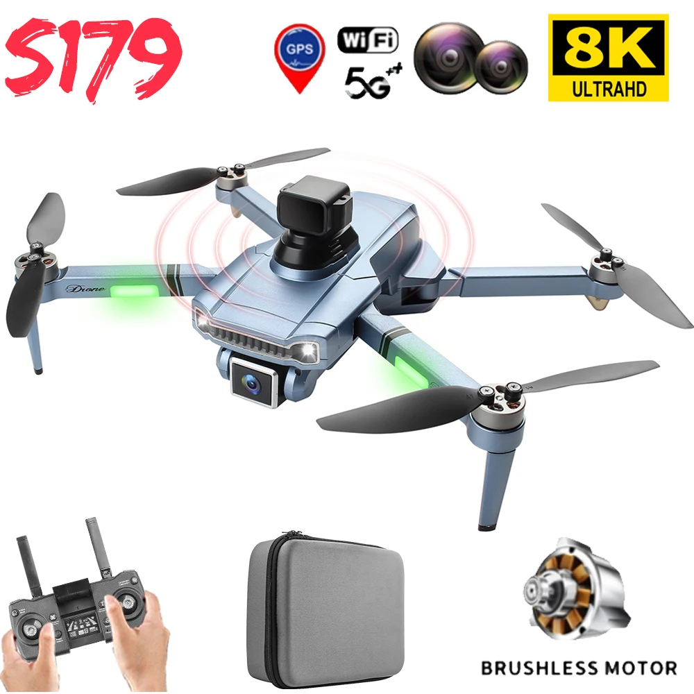Mini S179 Pro Drone GPS Quadcopter With 8K Double Camera 4K Profesional ...