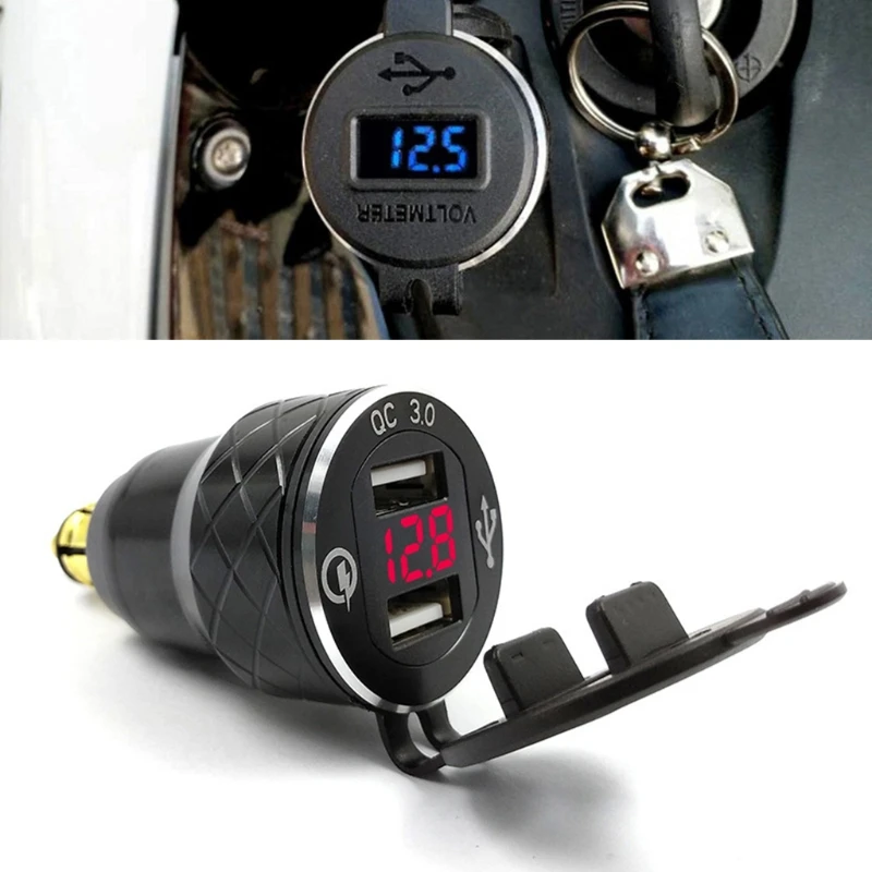 Car UTV Fast 2 USB Motorcycle Splitter Power Socket Adapter F19A - buy ...