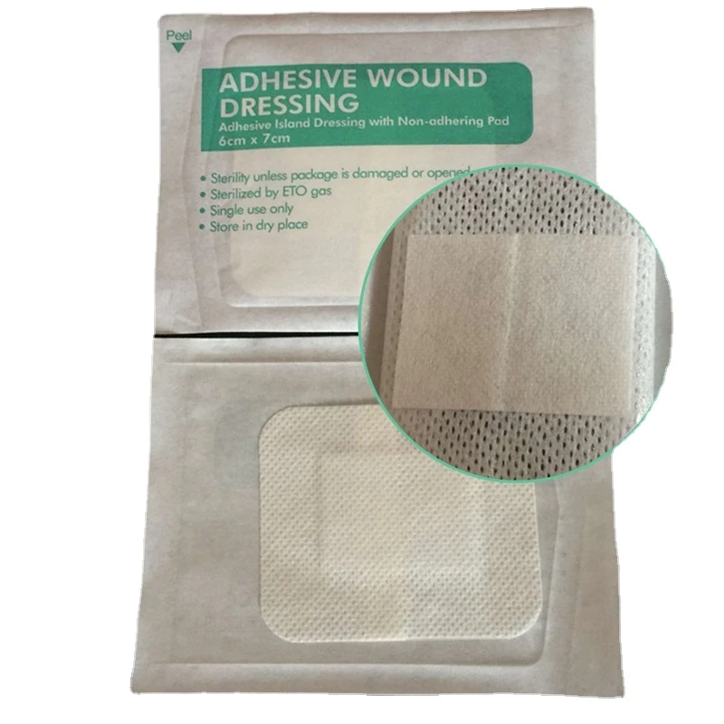 10pcs Foam Wound Dressing Sterile Waterproof Silicone Adhesive Border ...