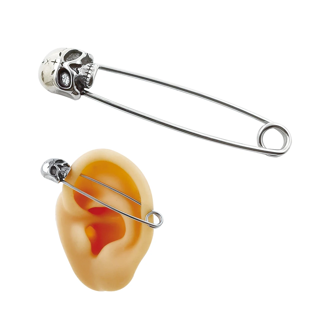 JHJT Crânio Industrial Barbell Piercing, Pin de aço inoxidável ...