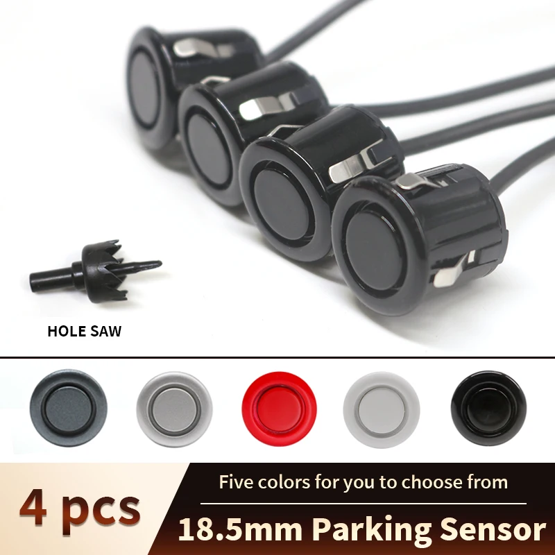 4pcs-18-5mm-Car-Parking-Sensor-Park-tronic-Reverse-Probe-Black-Red-Grey ...