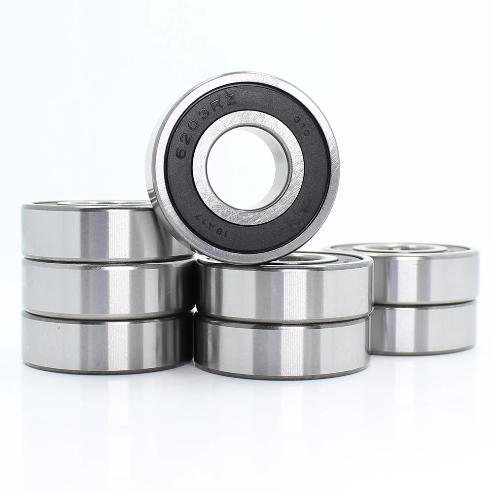 6203RZ Bearing 17*40*12 mm ABEC-3 8Pcs Mute High Speed For Motorcycles ...