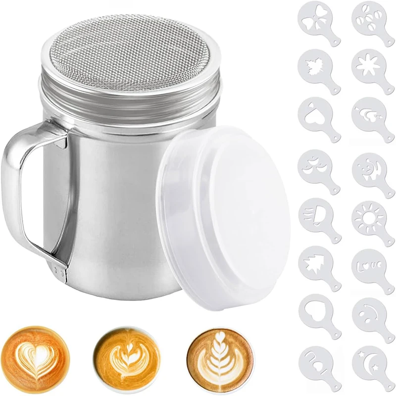 Flour Shakers with Handle Stainless Steel Container Sifter Seasoning ...