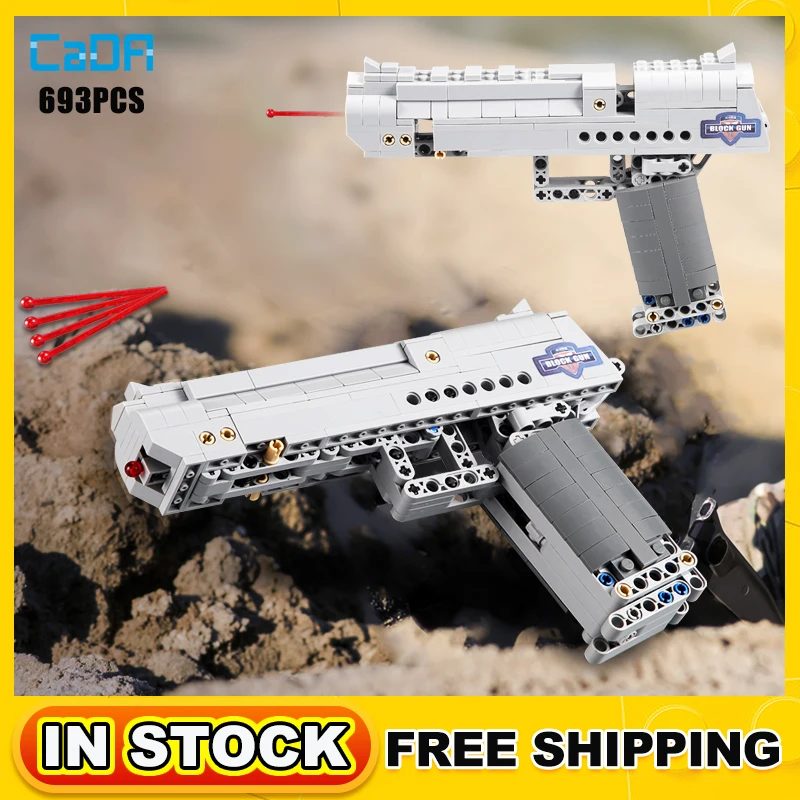 Cada Technical Desert Eagle Pistol Weapon Moc Bricks Submachine Gun ...
