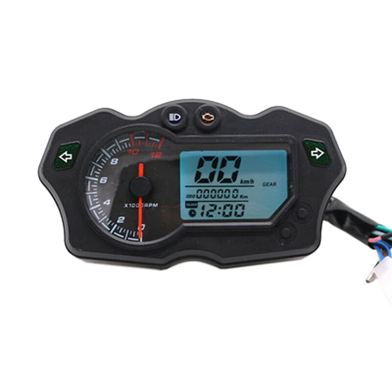 Motorcycle-Speedometer-Universal-7-Colors-Tachometer-Odometer-Gauge ...