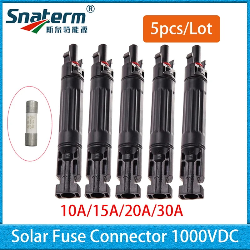 5 Pieces/Lot China Hot Selling Waterproof Solar Fuse Connector with 10A ...