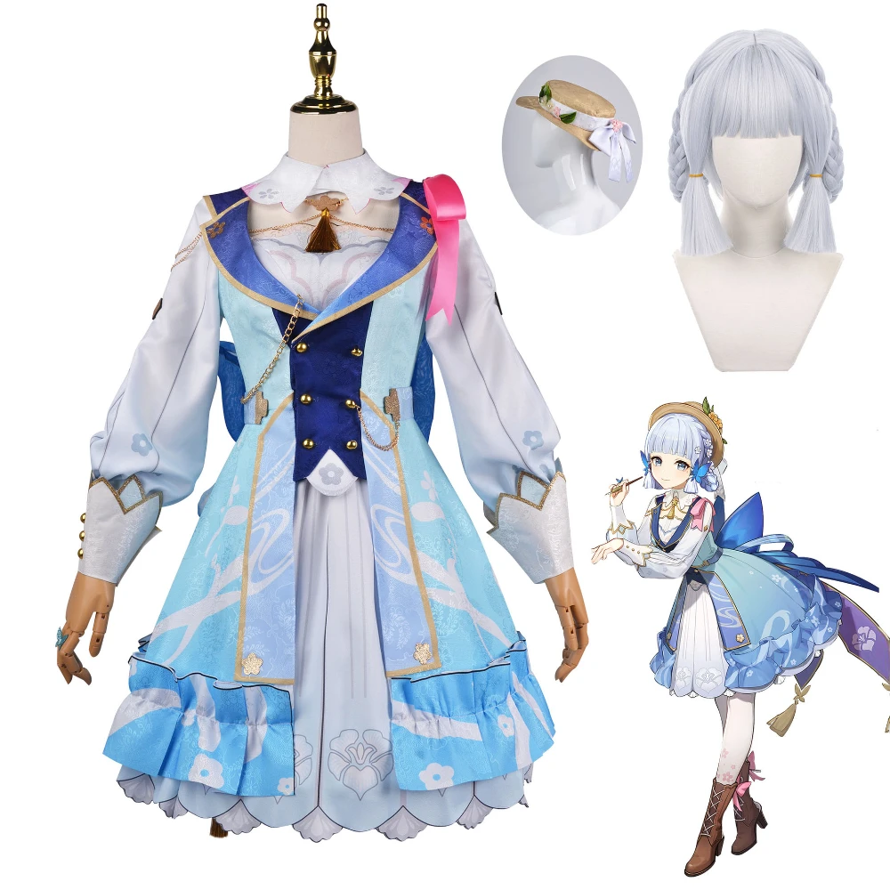 Game-Genshin-Impact-Kamisato-Ayaka-Cosplay-Costume-Wig-Springbloom ...