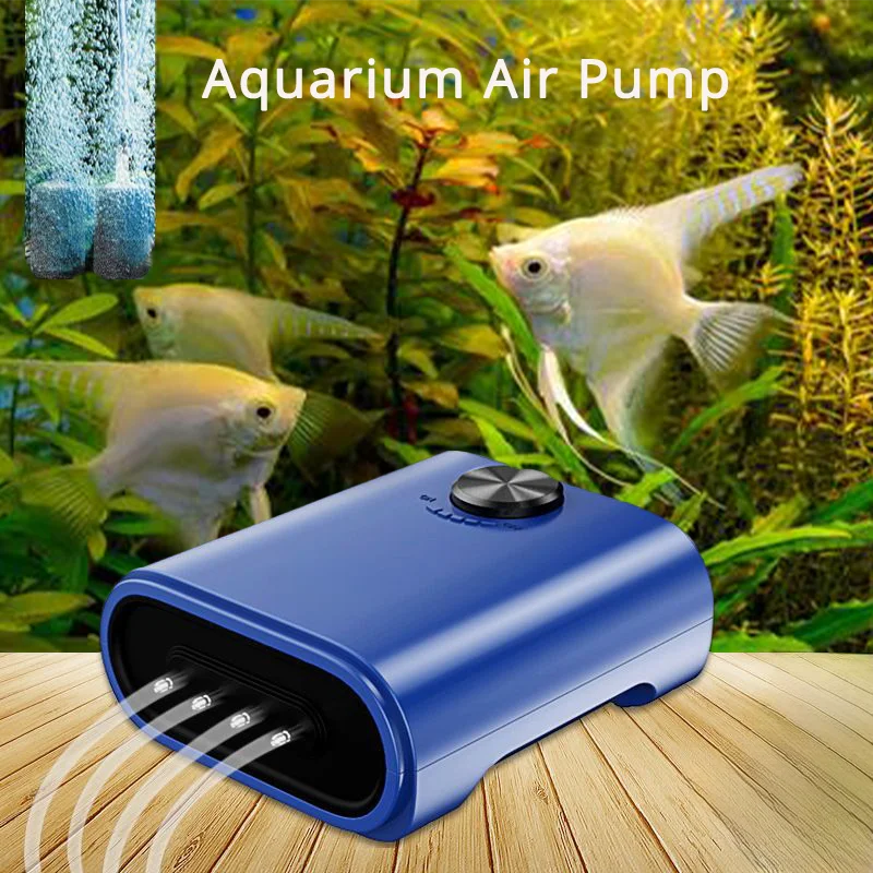 Silent-Aquarium-Air-Pump-Oxygen-Fish-Tank-Compressor-Large-Oxygenator ...