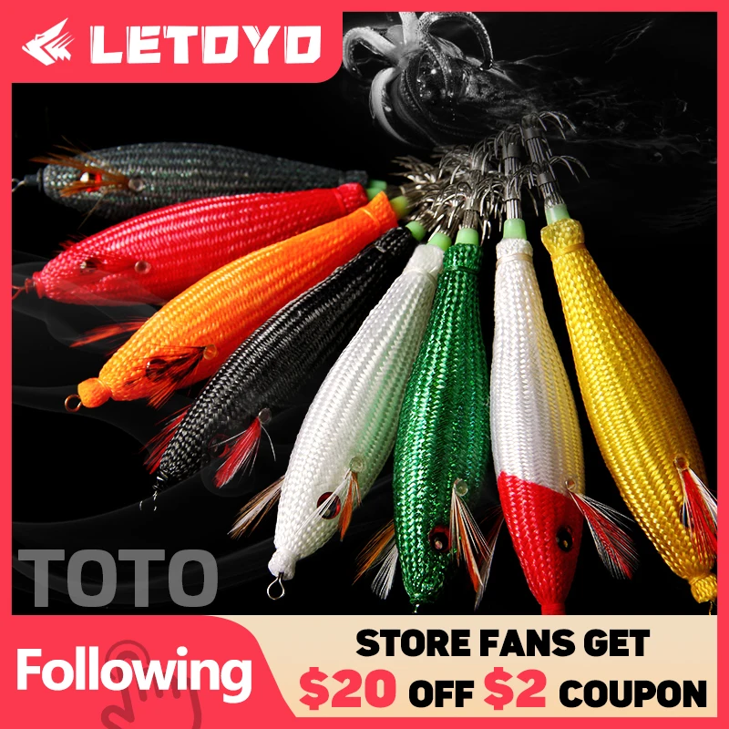 LETOYO-Braid-floating-squid-lure-Luminous-squid-Jig-Artificial-bait-For ...