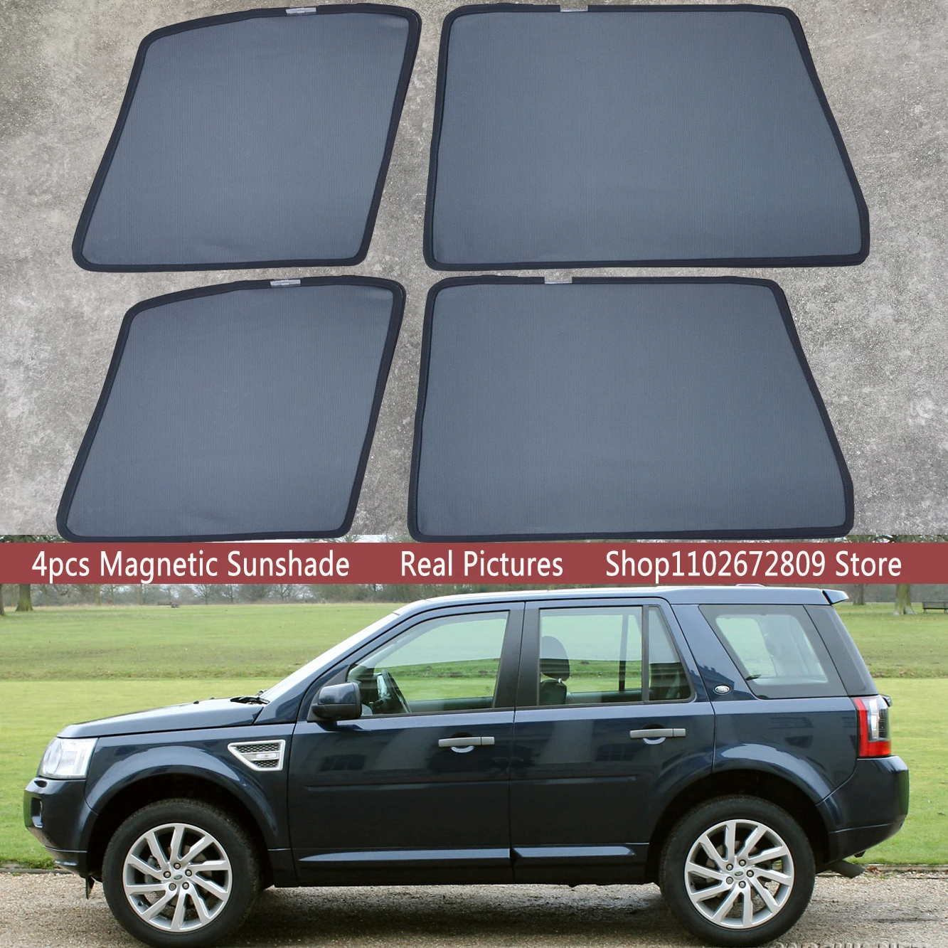 Magnetic-Car-Sunshade-Shield-Front-Windshield-Frame-Curtain-Sun-Shades ...