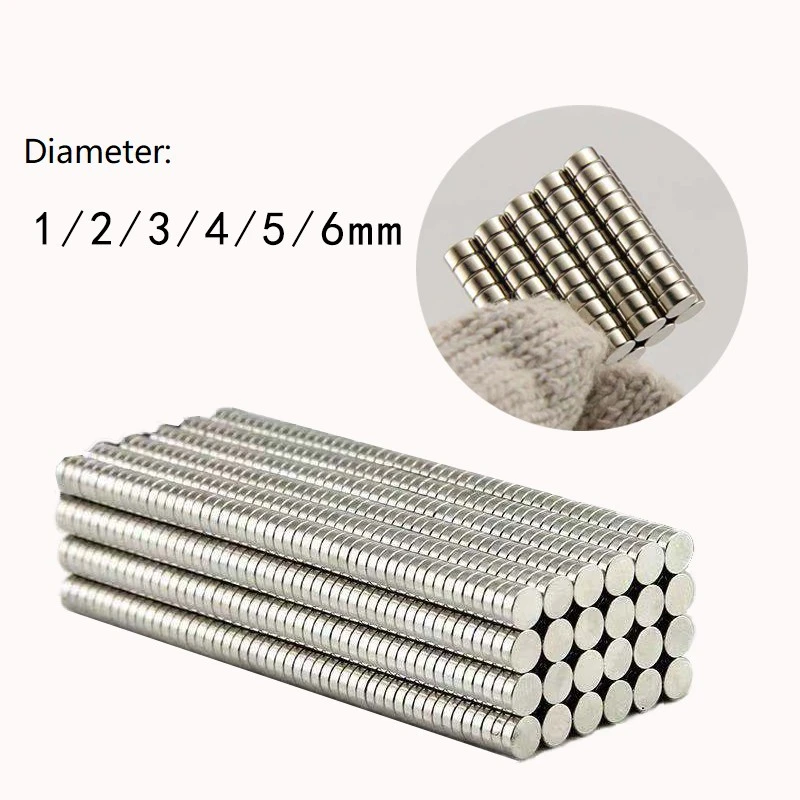 Small Round Ndfeb Neodymium Magnet Powerful Rare Earth Permanent Fridge ...