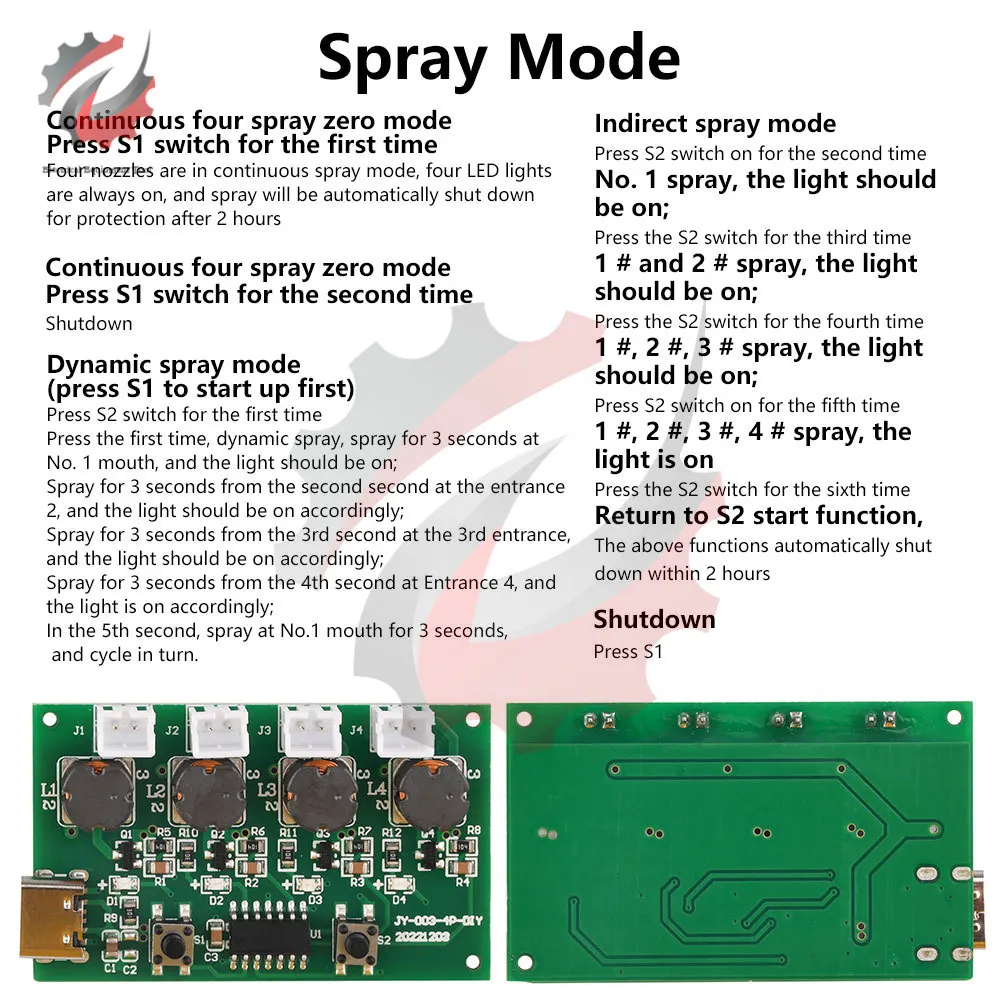 5V Type-C USB Mini Humidifier DIY Kits Mist Maker and Driver Circuit ...