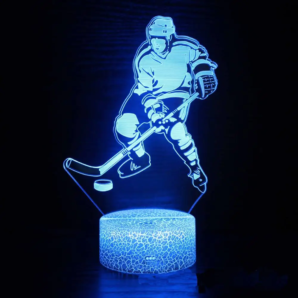 Nighdn Hockey Led Night Light Kids Bedroom Decorative Lights USB Desk ...