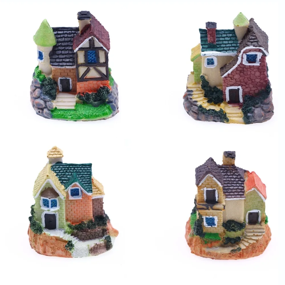 Mini-Garden-Decoration-Miniature-House-villa-Woodland-Fairy-Figurines ...