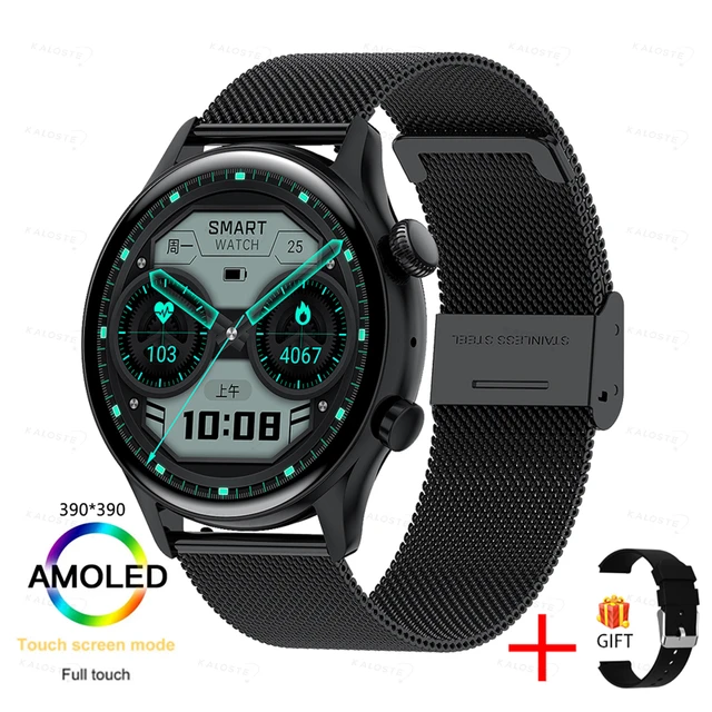 KALOSTE Smartwatch 2022 New AMOLED 390*390 HD Screen Always On Display ...