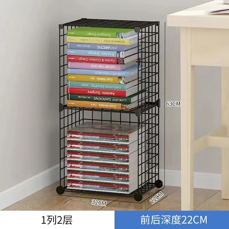 Stackable Storage Metal Wire Cube | Metal Storage Shelves Bookshelf ...