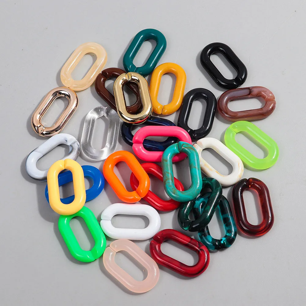 10pcs-Large-Acrylic-Oval-Rings-Mixed-Color-Link-Chain-Beads-for ...