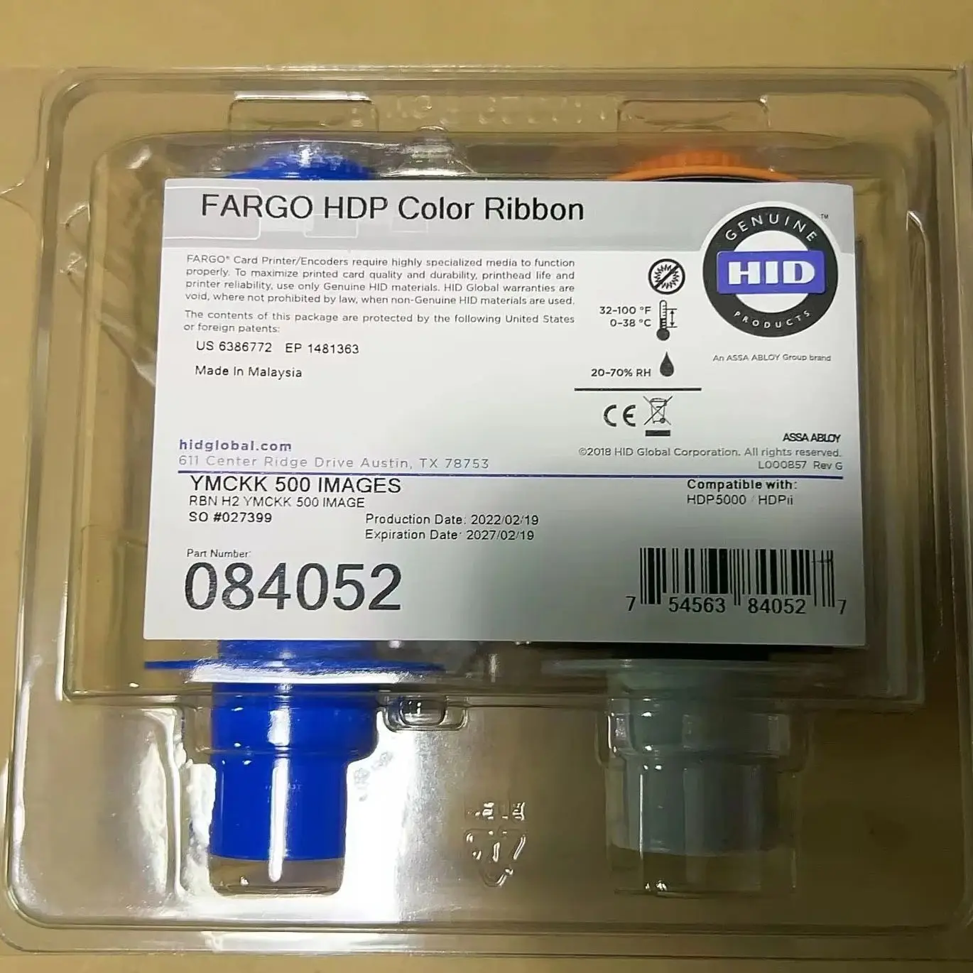 طابعات بطاقات Fargo 84052 YMCKK Ribbon أو Fargo HDP5600 hdp5000 الأصلية ...